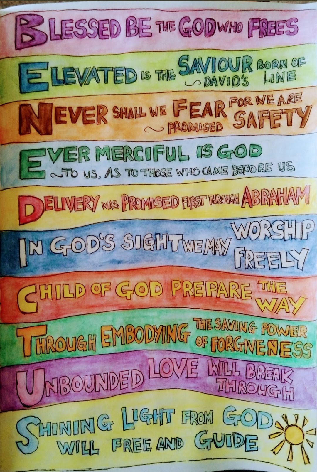 Benedictus Acrostic – The Church of England in Marsden and Slaithwaite